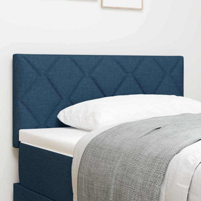 Berkfield Headboard Diamond Blocks Design Blue 100 cm Fabric