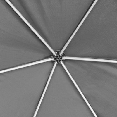 Berkfield Hexagonal Pop-Up Marquee with 6 Sidewalls Grey 3.6x3.1 m
