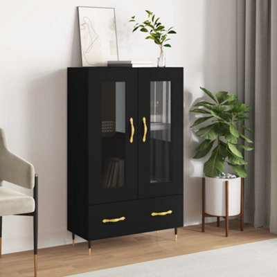 Berkfield Highboard Black 69.5x31x115 cm Engineered Wood