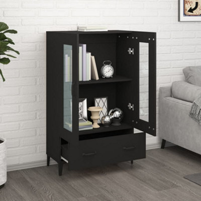 Berkfield Highboard Black 70x31x115 cm Engineered Wood