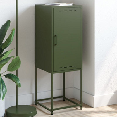 Berkfield Highboard Olive Green 36x39x107 cm Steel