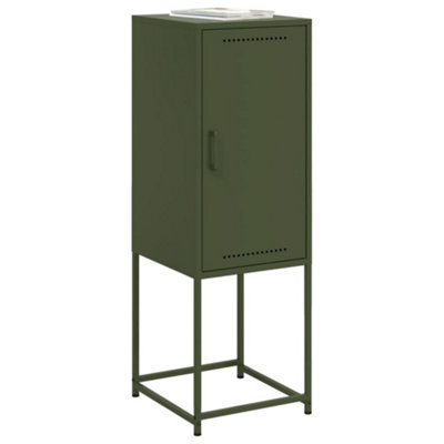 Berkfield Highboard Olive Green 36x39x107 cm Steel