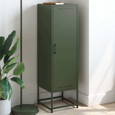 Berkfield Highboard Olive Green 36x39x123 cm Steel