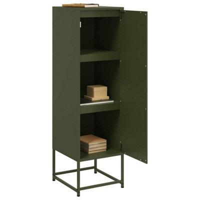 Berkfield Highboard Olive Green 36x39x123 cm Steel