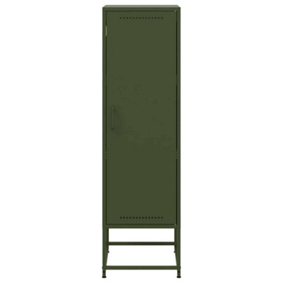 Berkfield Highboard Olive Green 36x39x123 cm Steel