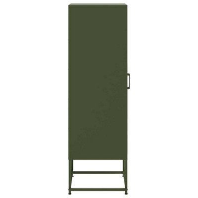 Berkfield Highboard Olive Green 36x39x123 cm Steel