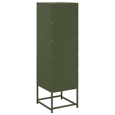 Berkfield Highboard Olive Green 36x39x123 cm Steel