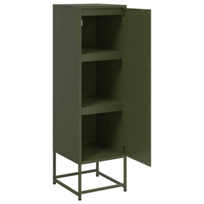 Berkfield Highboard Olive Green 36x39x123 cm Steel