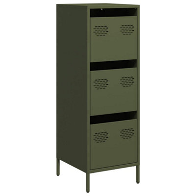 Berkfield Highboard Olive Green 39x35x103.5 cm Steel