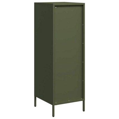 Berkfield Highboard Olive Green 39x35x103.5 cm Steel