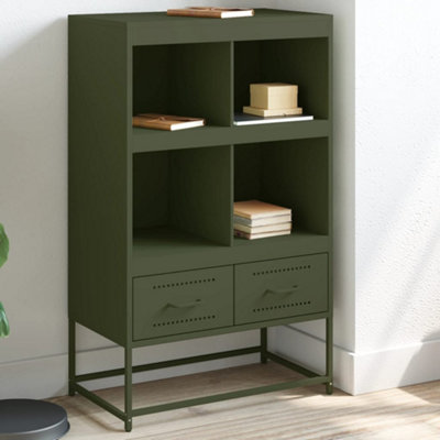 Berkfield Highboard Olive Green 68.5x39 x111.5 cm Steel