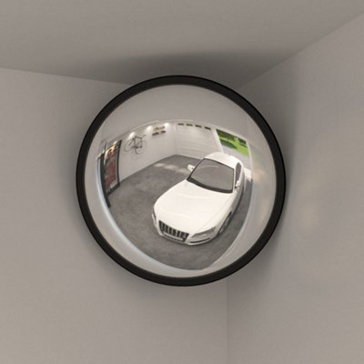 Berkfield Indoor Convex Traffic Mirror Black Diameter 40 cm Acrylic ...