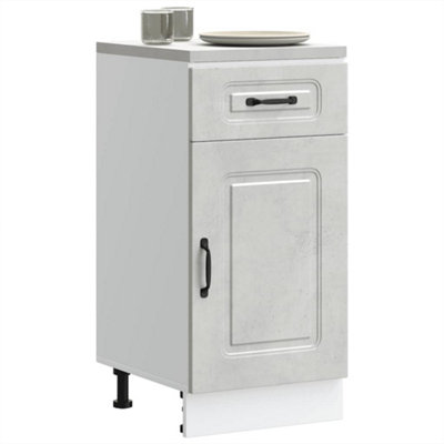 Berkfield Kitchen Base Cabinet Kalmar Concrete Grey Engineered Wood