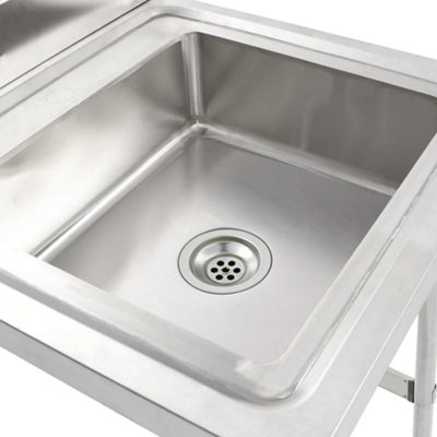 Berkfield Kitchen Sink Single Basin Stainless Steel | DIY at B&Q