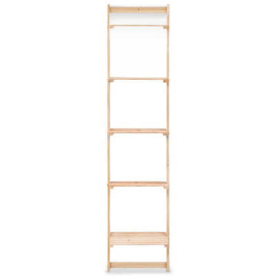 Berkfield Ladder Wall Shelf Cedar Wood 41.5x30x176 cm