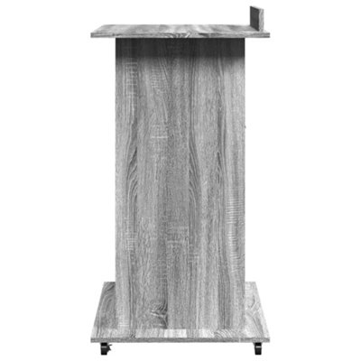 Berkfield Lectern with Wheels & Drawer Grey Sonoma 55x55x107 cm ...