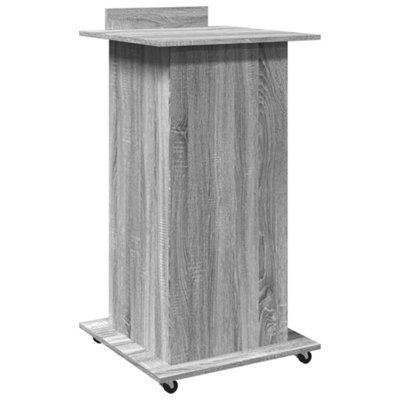 Berkfield Lectern with Wheels & Drawer Grey Sonoma 55x55x107 cm ...