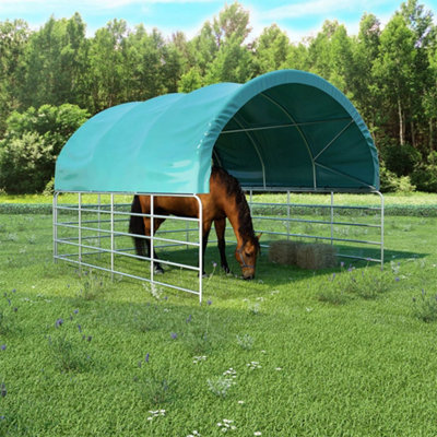 Berkfield Livestock Tent PVC 3.7x3.7 m Green