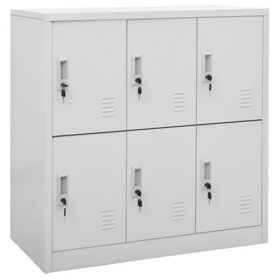 Berkfield Locker Cabinet Light Grey 90x45x92.5 cm Steel
