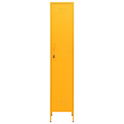 Berkfield Locker Cabinet Mustard Yellow 35x46x180 cm Steel