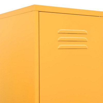 Berkfield Locker Cabinet Mustard Yellow 35x46x180 cm Steel