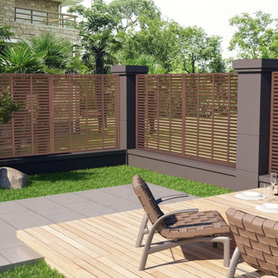 Berkfield Louver Fence WPC 180x180 cm Brown