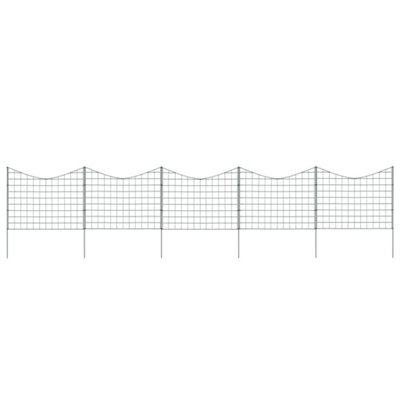 Berkfield Lower Arch Pond Fence Set 77.5x64 cm Green