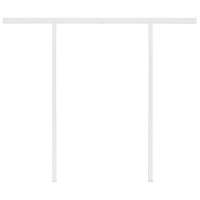 Berkfield Manual Retractable Awning with Posts 3.5x2.5 m Orange and Brown