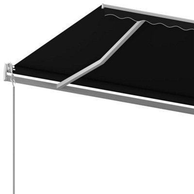 Berkfield Manual Retractable Awning with Posts 6x3 m Anthracite