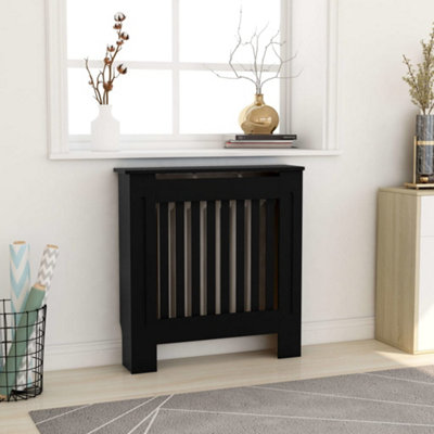 Berkfield MDF Radiator Cover Black 78 cm | DIY at B&Q