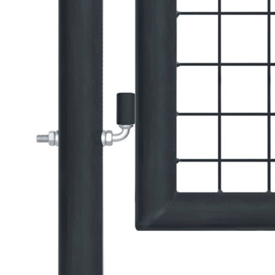 Berkfield Mesh Garden Gate Galvanised Steel 100x125 cm Grey