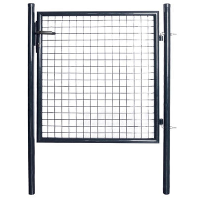 Berkfield Mesh Garden Gate Galvanised Steel 85.5x100 cm Grey | DIY at B&Q