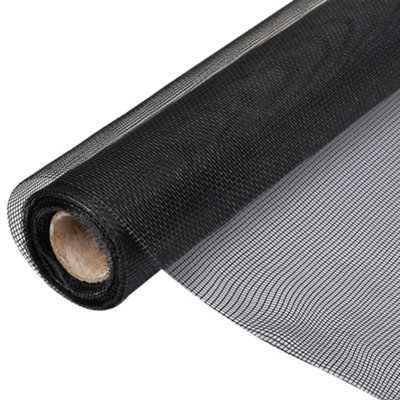 Berkfield Mesh Screen Fiberglass 100x1000 cm Black