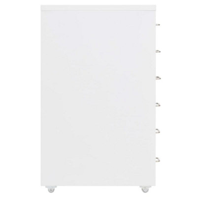 Berkfield Mobile File Cabinet White 28x41x69 cm Metal