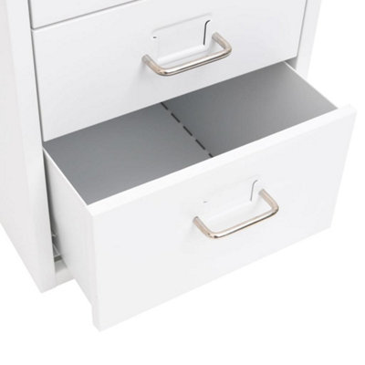 Berkfield Mobile File Cabinet White 28x41x69 cm Metal