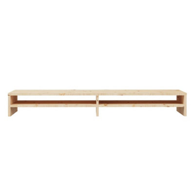 Berkfield Monitor Stand 100x24x13 cm Solid Wood Pine