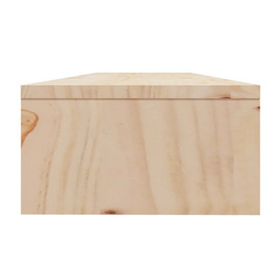 Berkfield Monitor Stand 100x24x13 cm Solid Wood Pine