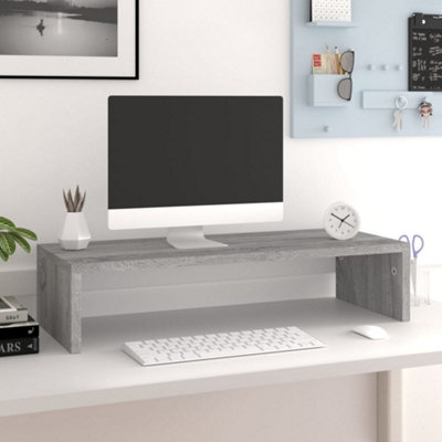 Berkfield Monitor Stand Grey Sonoma 60x23.5x12 cm Engineered Wood | DIY ...