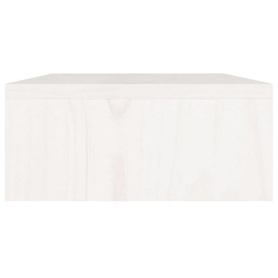 Berkfield Monitor Stand White 60x24x10.5 cm Solid Wood Pine
