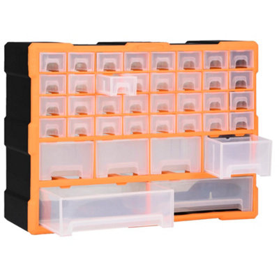 Berkfield Multi-drawer Organiser with 40 Drawers 52x16x37.5 cm