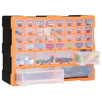 Berkfield Multi-drawer Organiser with 40 Drawers 52x16x37.5 cm