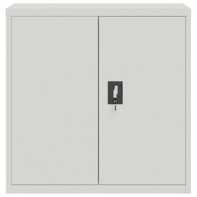 BERKFIELD OFFICE CABINET WITH 2 DOORS GREY 90 CM STEEL