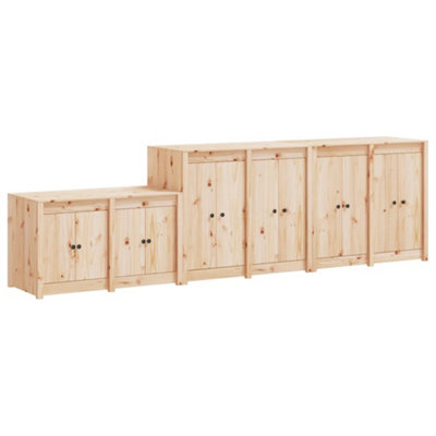 Berkfield Outdoor Kitchen Cabinets 3 pcs Solid Wood Pine