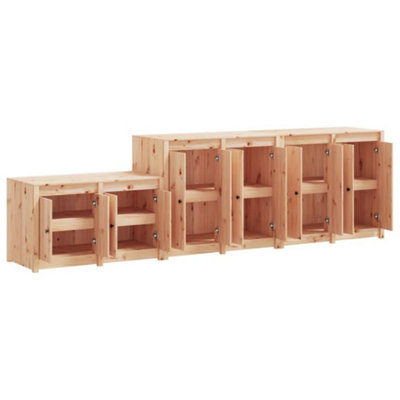 Berkfield Outdoor Kitchen Cabinets 3 pcs Solid Wood Pine