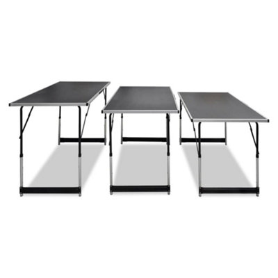 Berkfield Pasting Table 3 pcs Foldable Height Adjustable