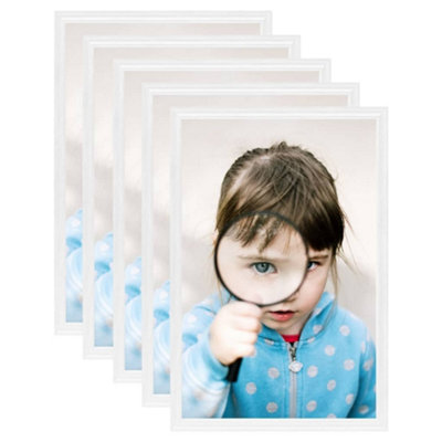 Berkfield Photo Frames Collage 5pcs for Wall or Table White 21x29.7cm MDF