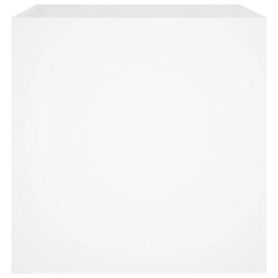 Berkfield Planter Box White 40x40x40 cm Engineered Wood