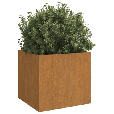 Berkfield Planters 2 pcs 49x47x46 cm Corten Steel