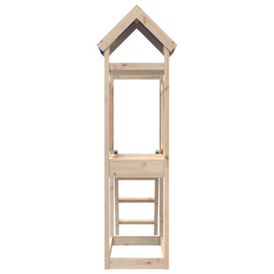 Berkfield Play Tower with Ladder 110.5x52.5x215 cm Solid Wood Pine