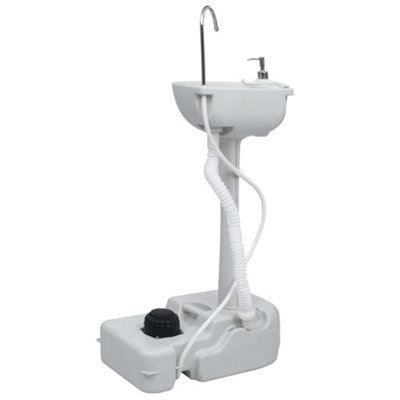 Berkfield Portable Camping Handwash Stand and Water Tank Set